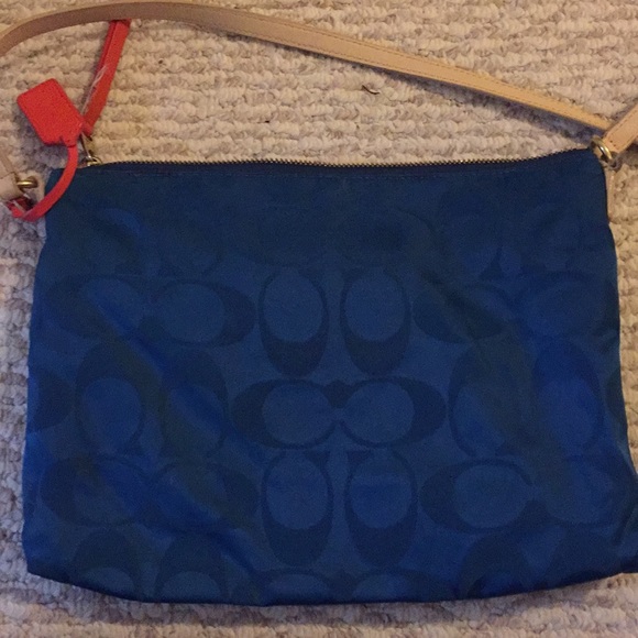 Coach | Bags | Coach Blue Cc Crossbody Handbag | Poshmark